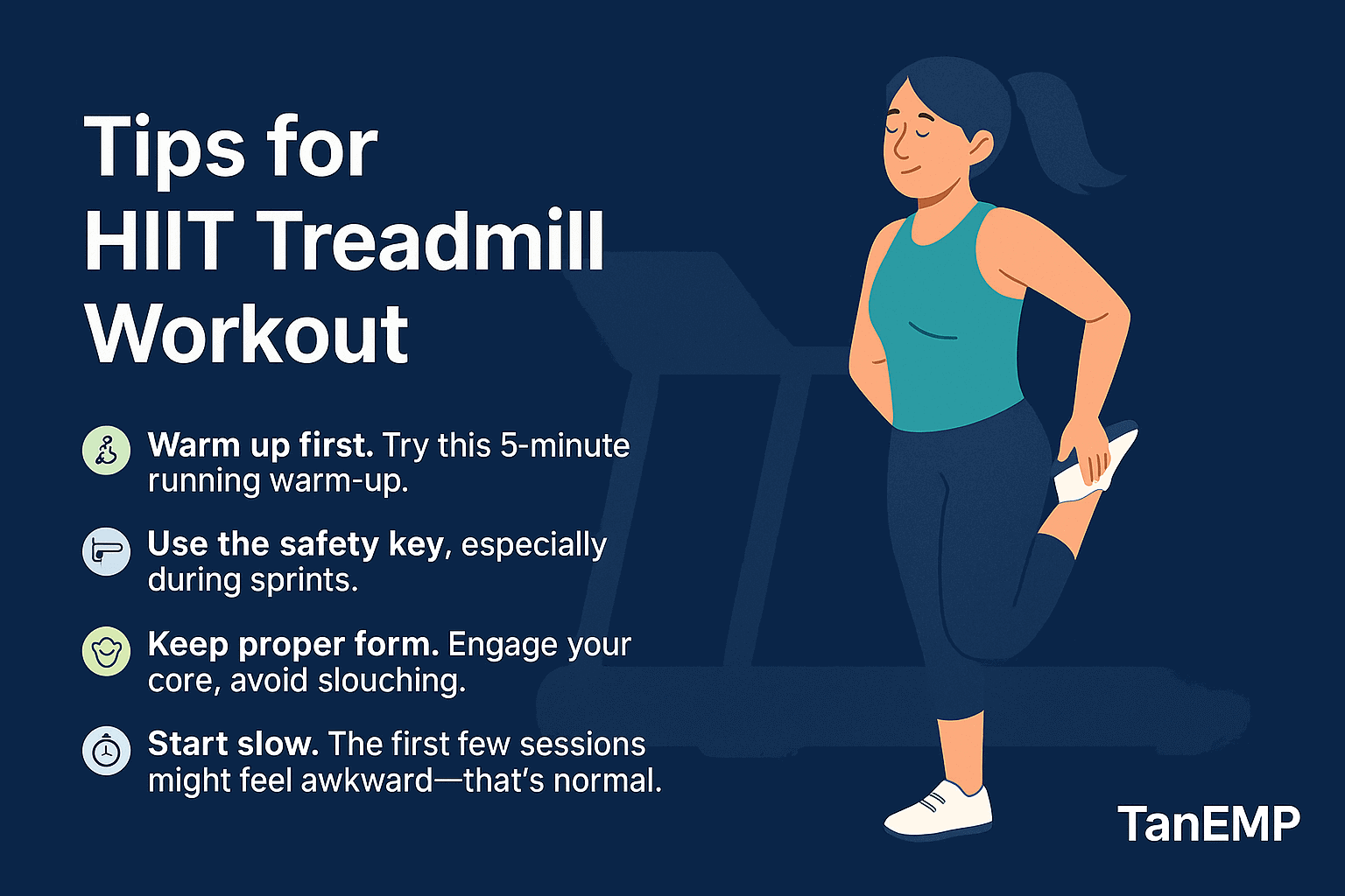 HIIT Treadmill Workout for Beginners: 3 Easy Level (2025) - Tan EMP